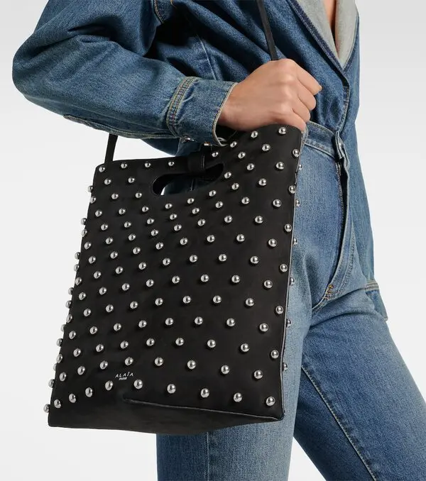Alaïa Embellished Suede Tote Bag
