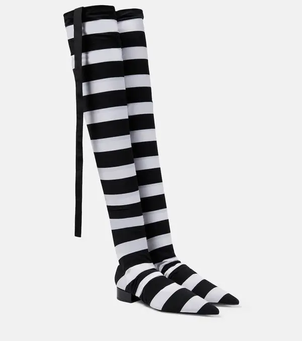Dolce & Gabbana Portofino Striped Over-the-knee Boots - Multicoloured