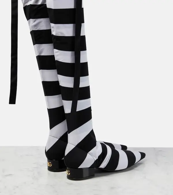 Dolce & Gabbana Portofino Striped Over-the-knee Boots
