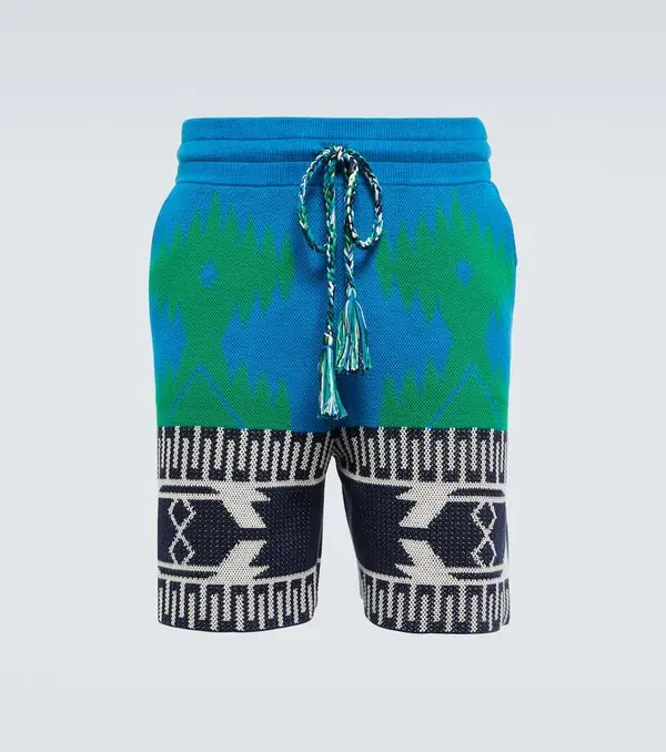 Alanui Icon Jacquard Cotton Piquet Shorts
