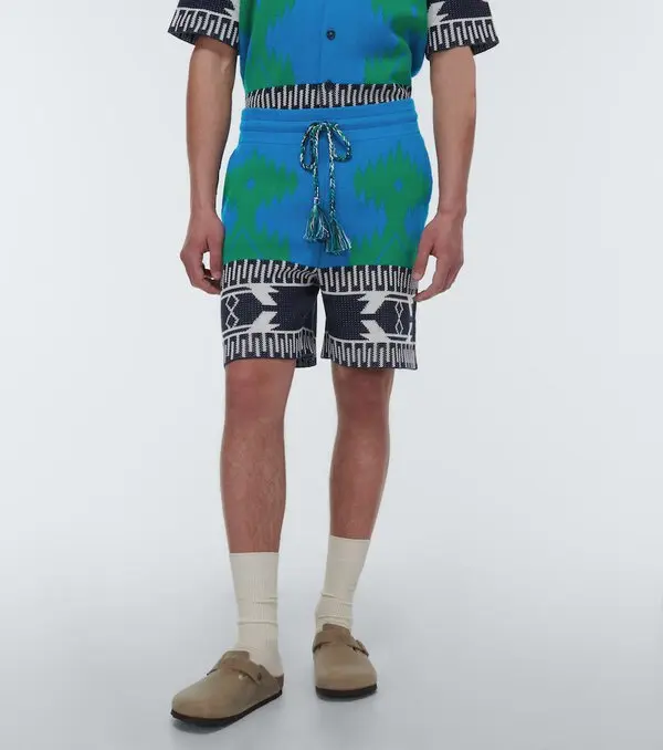 Alanui Icon Jacquard Cotton Piquet Shorts