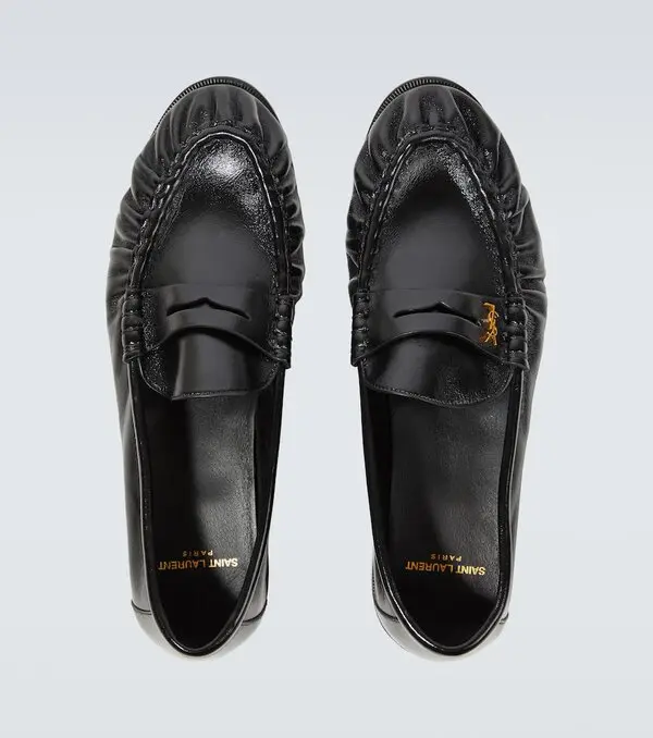 Saint Laurent Le Loafer Leather Penny Loafers