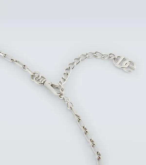 Dolce & Gabbana Logo Pendant Necklace - Silver