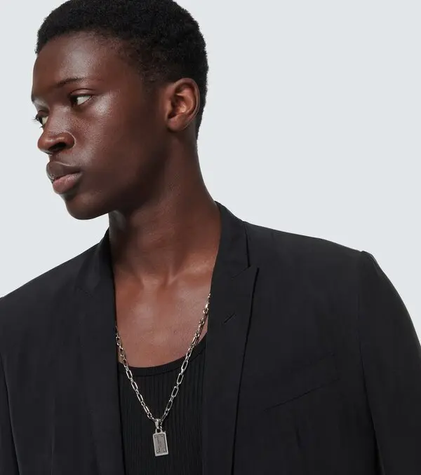 Dolce & Gabbana Logo Pendant Necklace - Silver
