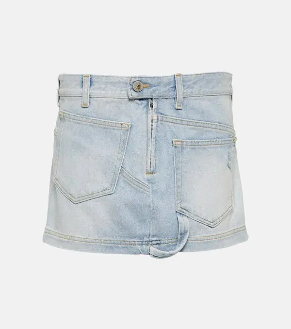 Attico Denim Mini Skirt