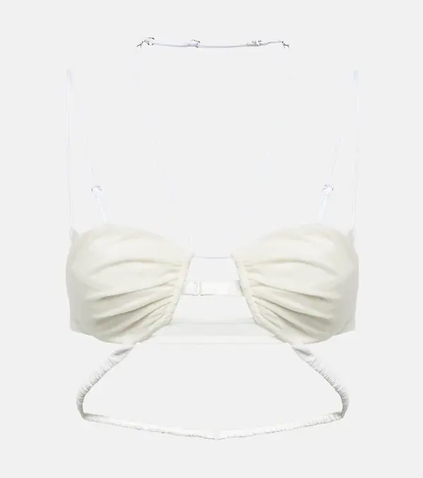 NENSI DOJAKA Bridal Chiffon Bra - White