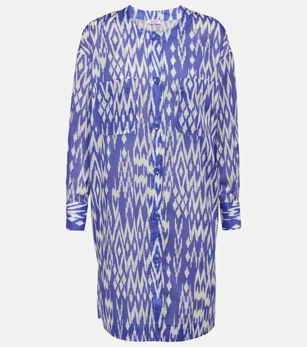 ERES Hurricane Printed Cotton Shirt Dress - Purple