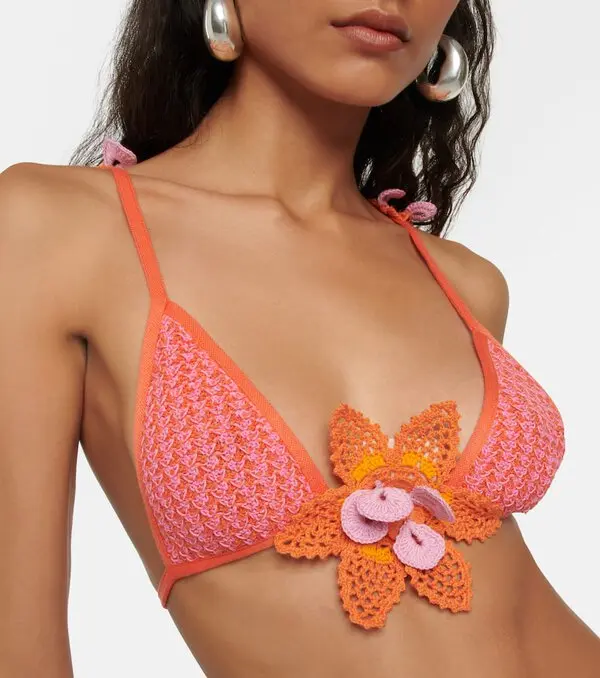 ROBERTA EINER Chiara Cotton-blend Bralette