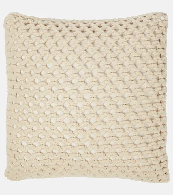 Brunello Cucinelli Cashmere And Cotton Cushion - Grey