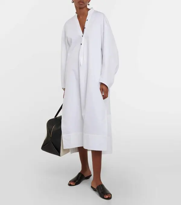 Khaite Brom Cotton Midi Dress