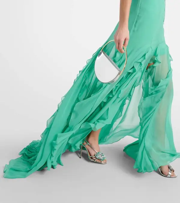 Costarellos Off-shoulder Corset Gown