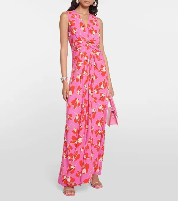 Diane Von Furstenberg Ace Printed Maxi Dress