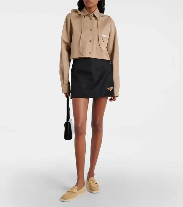 Prada Saint Tropez Suede Loafers - Beige