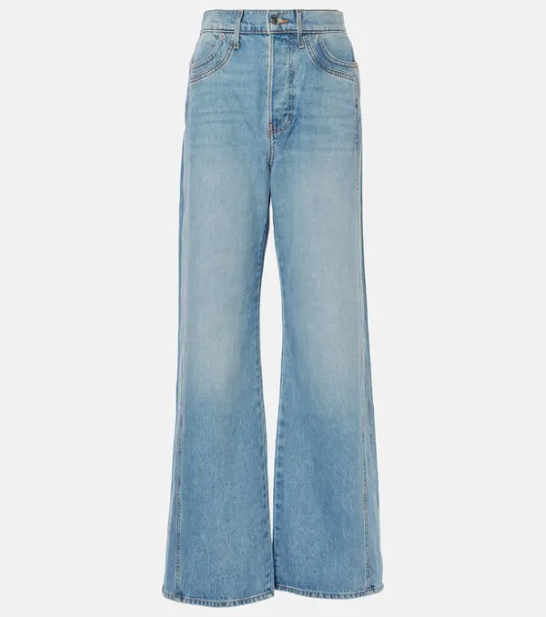 Veronica Beard Taylor High-rise Wide-leg Jeans