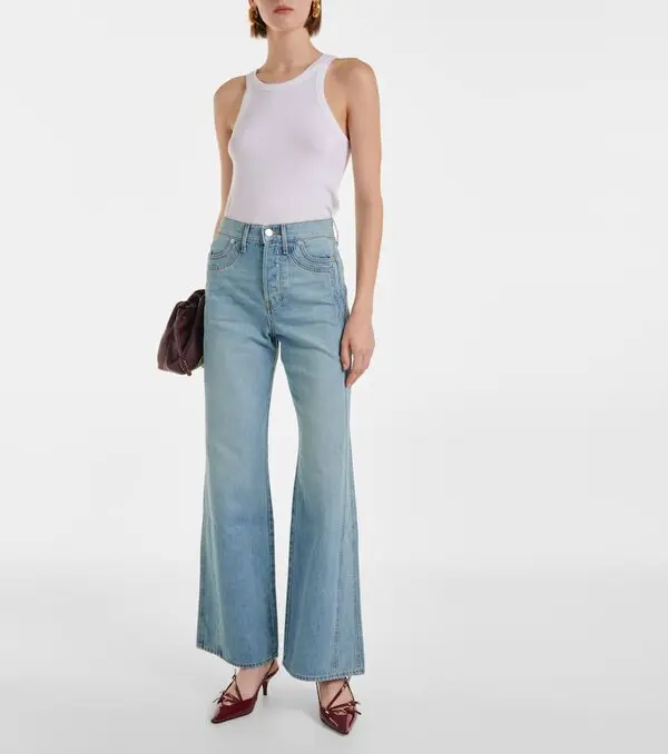 Veronica Beard Taylor High-rise Wide-leg Jeans
