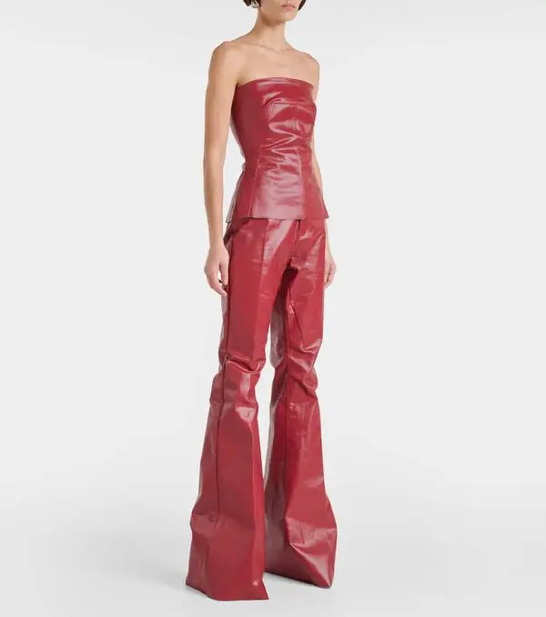 Rick Owens Coated Denim Corset Top