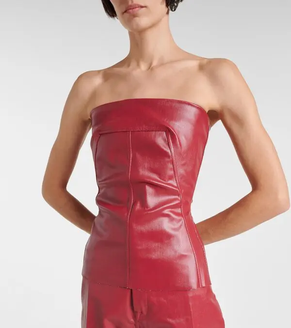 Rick Owens Coated Denim Corset Top