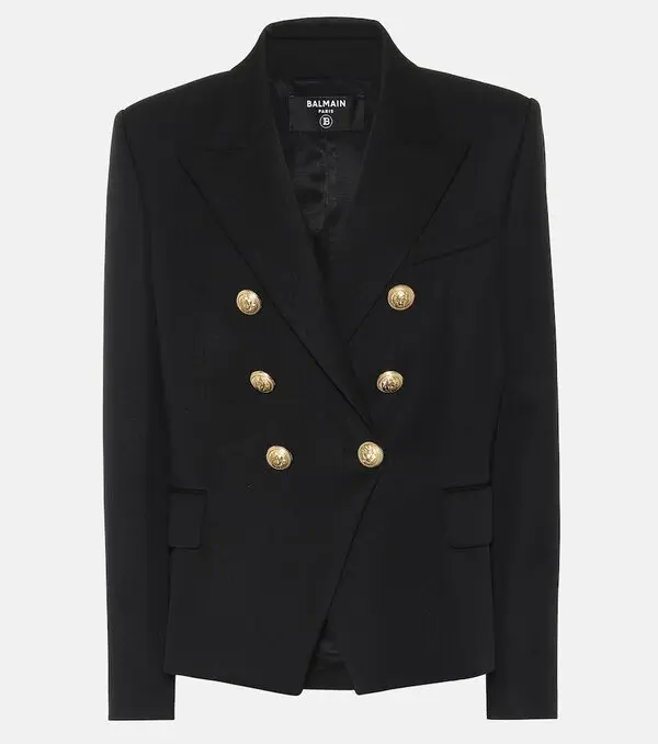 Balmain Wool Double-breasted Blazer