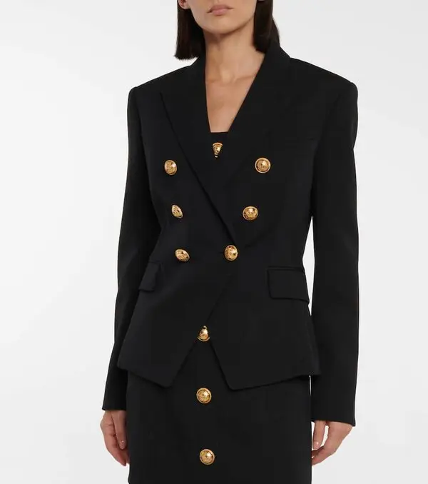 Balmain Wool Double-breasted Blazer