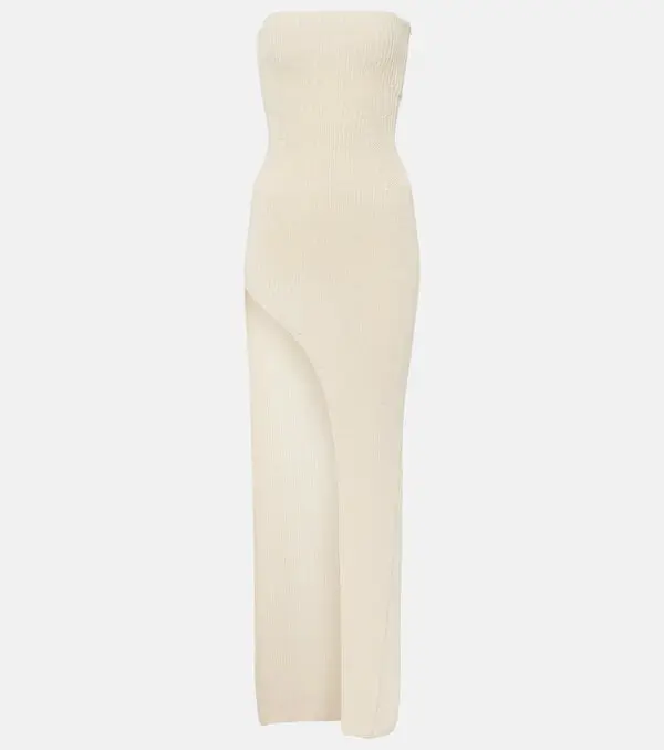 AYA MUSE Baika Cotton-blend Maxi Dress - White