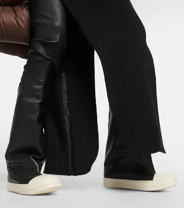 Rick Owens Oblique Over-the-knee Leather Boots - Black