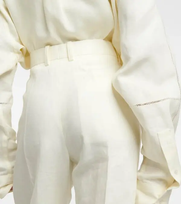 Bottega Veneta Straight Linen Pants