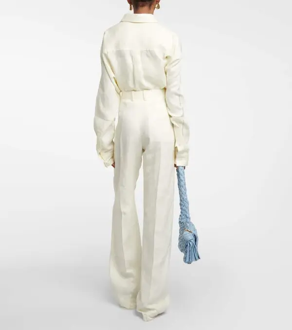 Bottega Veneta Straight Linen Pants