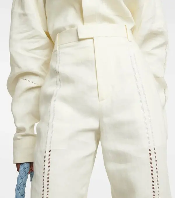 Bottega Veneta Straight Linen Pants