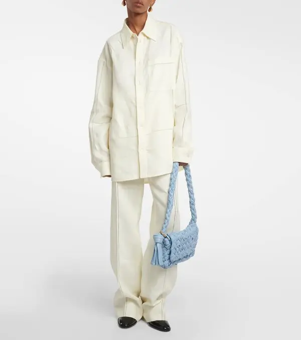 Bottega Veneta Straight Linen Pants