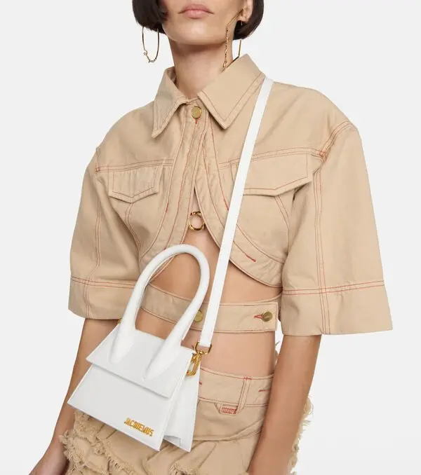 Jacquemus Le Chiquito Moyen Leather Tote Bag - White
