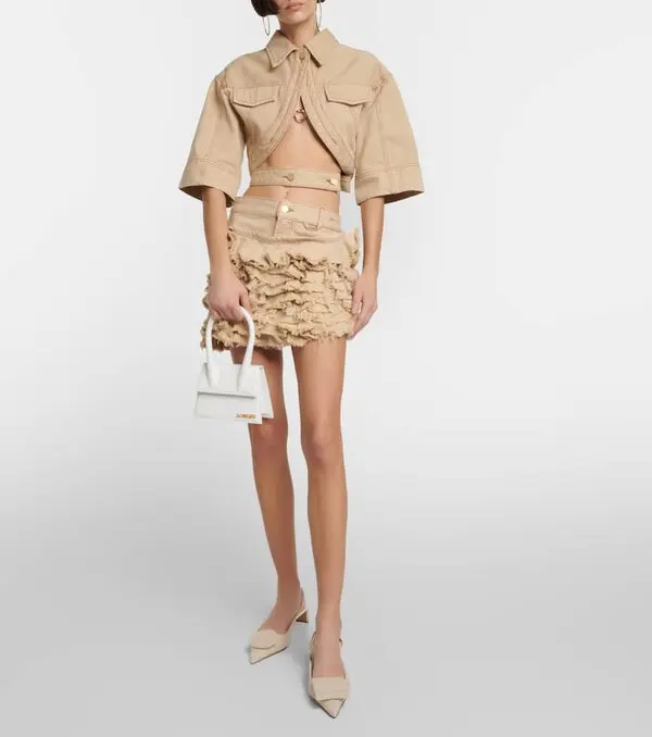 Jacquemus Le Chiquito Moyen Leather Tote Bag - White