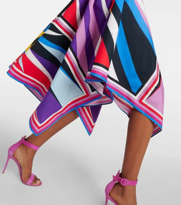 Emilio Pucci Cigni Halterneck Midi Dress
