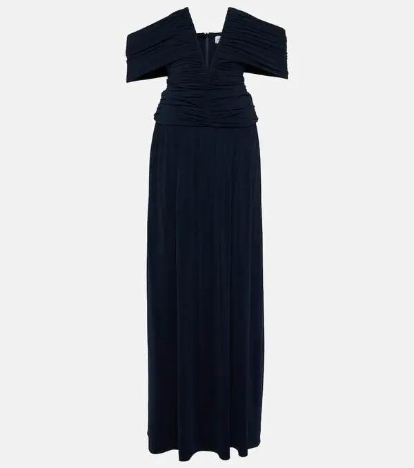 Magda Butrym Off-shoulder Midi Dress - Blue