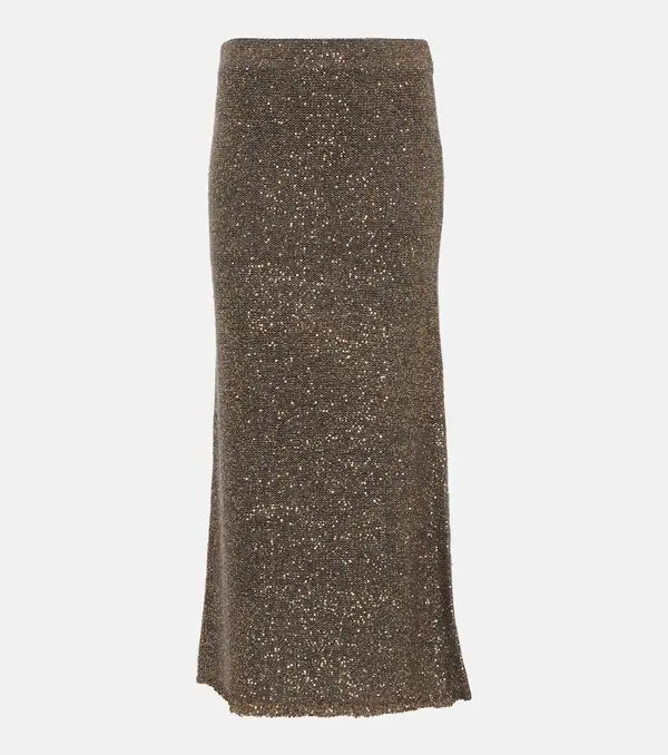 Altuzarra Dione Sequin-embellished Midi Skirt