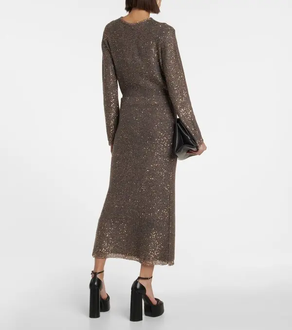 Altuzarra Dione Sequin-embellished Midi Skirt