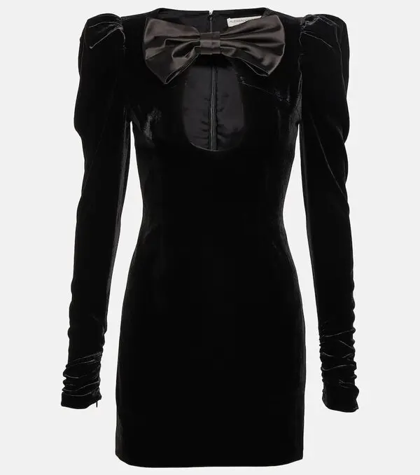 Alessandra Rich Cutout Velvet Mini Dress