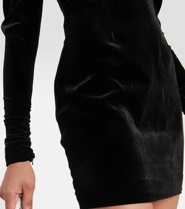 Alessandra Rich Cutout Velvet Mini Dress