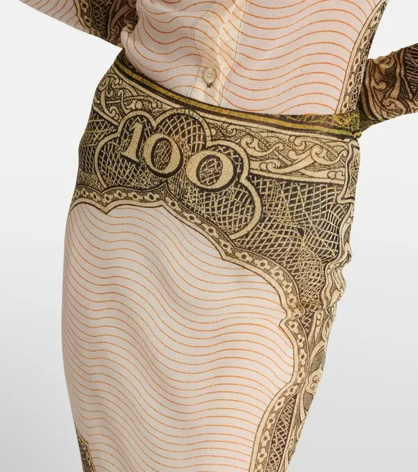 JEAN PAUL GAULTIER Printed Maxi Skirt - White