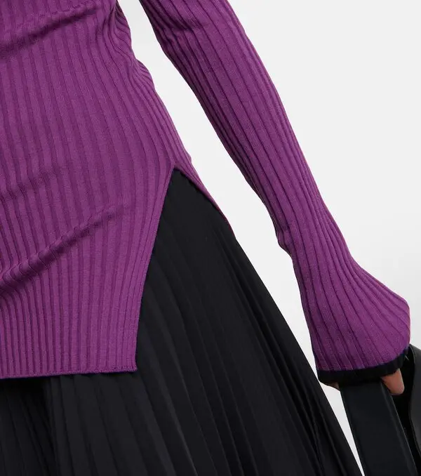 Plan C Ribbed-knit Wool Sweater