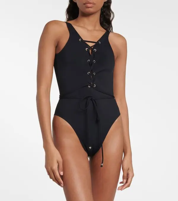 Alaïa Lace-up One-piece Swimsuit