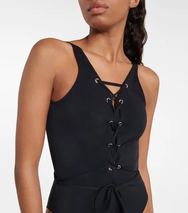 Alaïa Lace-up One-piece Swimsuit