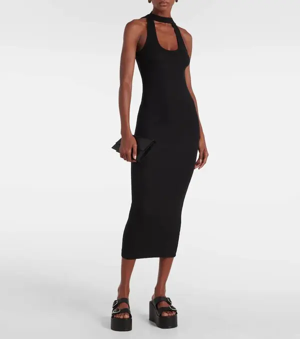 Coperni Ribbed-knit Maxi Dress