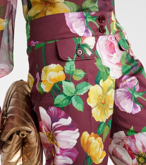 Dolce & Gabbana Floral Cotton-blend Pants