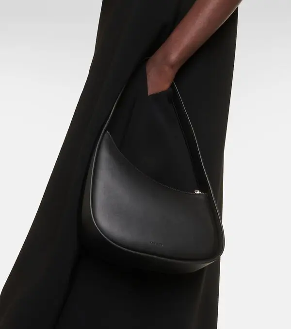 THE ROW Half Moon Shoulder Bag - Black