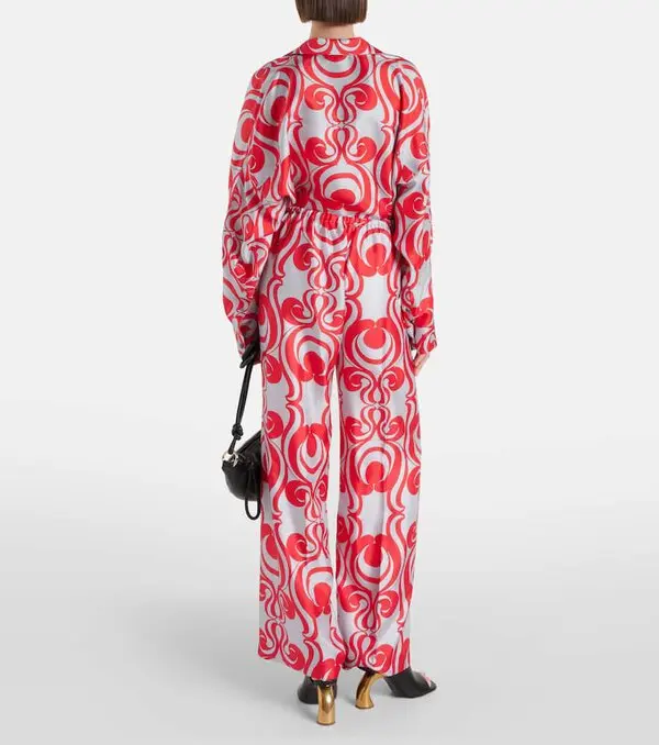 Dries Van Noten Printed Wide-leg Pants - Multicoloured