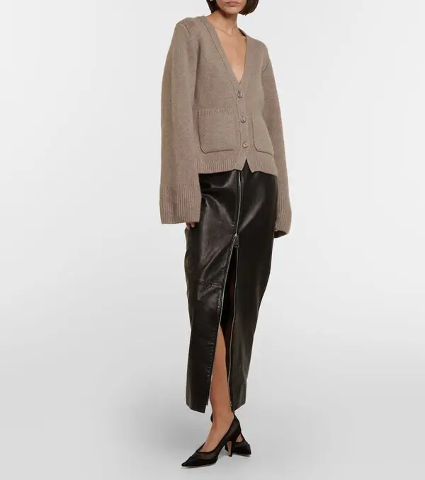 Khaite Scarlet Cashmere Cardigan - Grey
