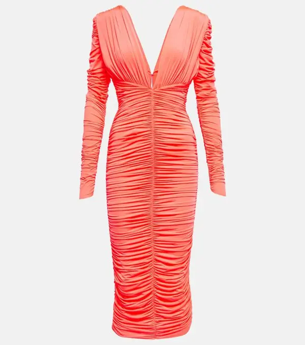Alex Perry Marin Ruched Midi Dress