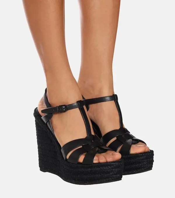 Saint Laurent Tribute 130 Leather Espadrilles