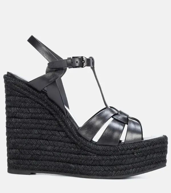 Saint Laurent Tribute 130 Leather Espadrilles