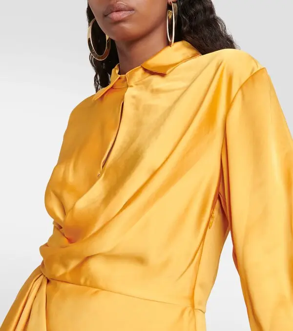 Simkhai Talit Satin Minidress - Gold